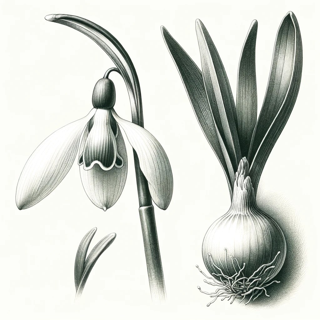 The structure of a snowdrop plant – Snowdrop Garden