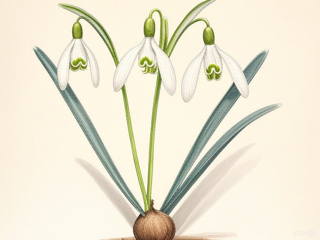 The structure of a snowdrop plant – Snowdrop Garden